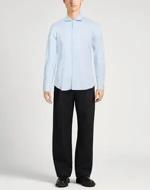 MANUEL RITZ Shirt Azure Size Cotton, Elastane