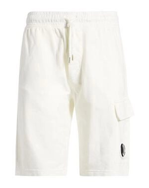 C.P. COMPANY Cotton Terry Cargo Shorts - White