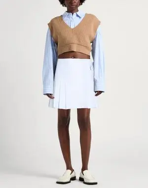 Sandro Mini Seersucker Pleated Skirt