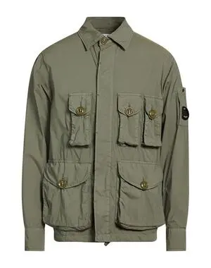 C.P. COMPANY C. P. Company Jacket Military Size Cotton, Polyacrylic, Elastane - Green