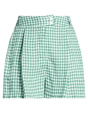 120% Lino High Waisted Gingham Linen Shorts