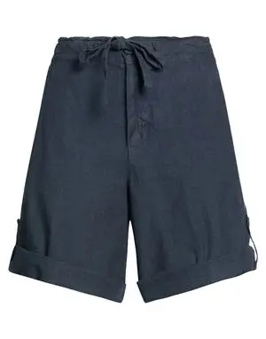 120% Lino Linen Solid Shorts - Navy