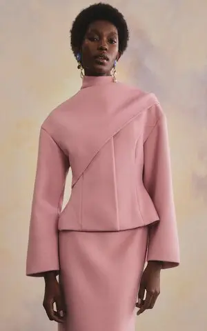 Oscar De La Renta Draped Virgin-wool Jacket