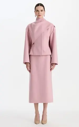 Oscar De La Renta Draped Virgin-wool Jacket