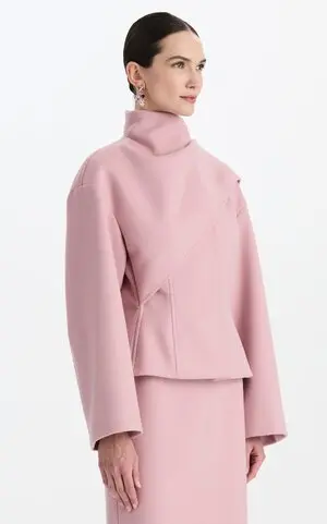 Oscar De La Renta Draped Virgin-wool Jacket