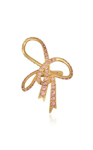 Oscar De La Renta Threaded Bow Ring - Pink