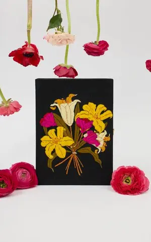 OLYMPIA LE-TAN Le Bouquet Clutch - Black