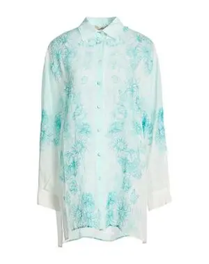 TWINSET Ramie Floral Print Shirt