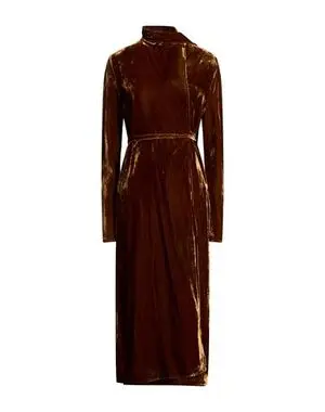 SEMICOUTURE Midi Dress Size Viscose, Polyamide - Brown