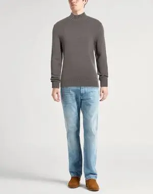 Fedeli Turtleneck Virgin Wool And Cashmere Knit - Grey