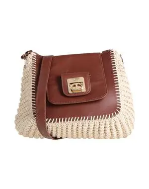 TWINSET Cross-body Bag Chocolate Cotton, Cow Leather - Brown