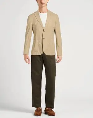 PAOLONI Blazer Chocolate Size Cotton, Elastane - Beige