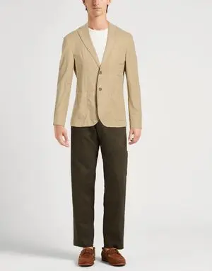PAOLONI Blazer Chocolate Size Cotton, Elastane - Beige