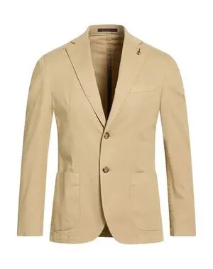 PAOLONI Blazer Size Cotton, Elastane - Beige