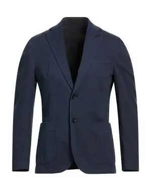PAOLONI Blazer Size Cotton, Elastane - Navy