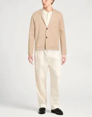 MANUEL RITZ Single-breasted Knitted Blazer - Beige