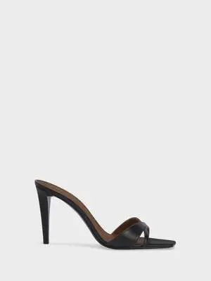GIUSEPPE ZANOTTI Brivido 90 Leather Mules - Black