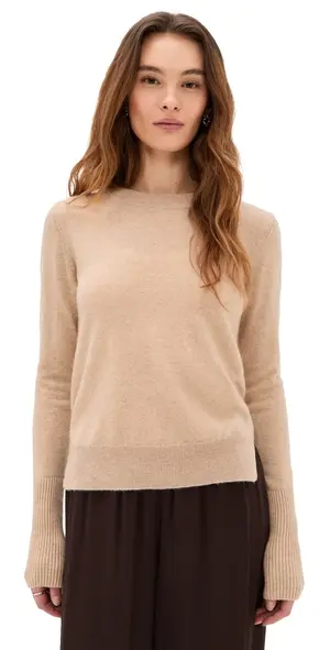 LA LIGNE Solid Lean Lines Cashmere Sweater