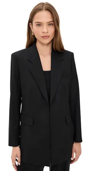 Theory Relaxed Slash Blazer - Black