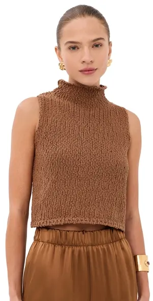 Sablyn Atticus Roll Neck Cropped Tank