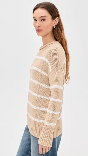 LA LIGNE Marina Striped Cotton Sweater