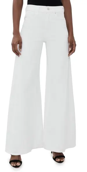 Veronica Beard Vicki Extra Wide Leg Jeans - White