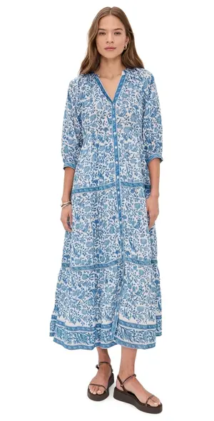 Bell Clara Maxi Dress Blue White
