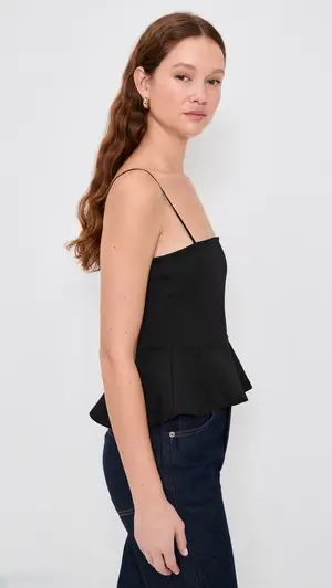 L'Agence Parisa Sleeveless Peplum Top