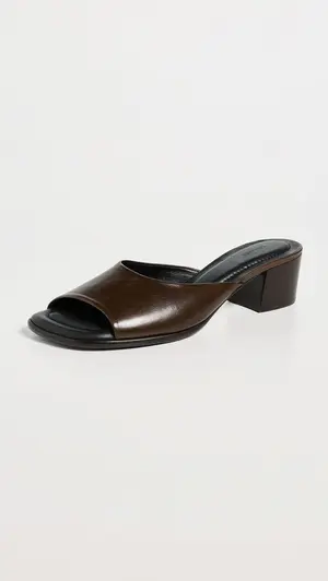 LEMAIRE Square Heeled Mules 55mm