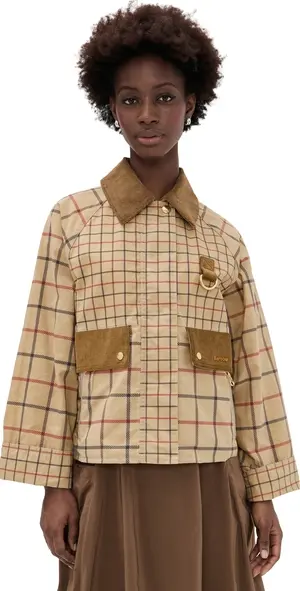 Barbour Mackworth Check Casual Jacket - Beige Tattersall