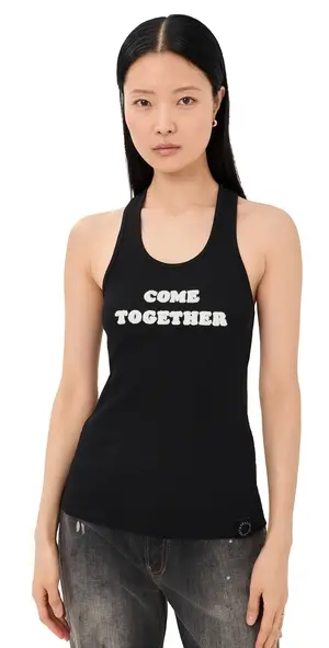 Stella McCartney Slogan Ribbed Tank