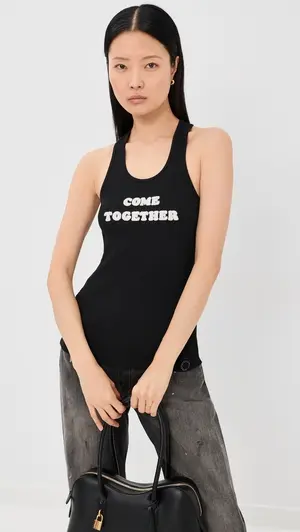 Stella McCartney Slogan Ribbed Tank