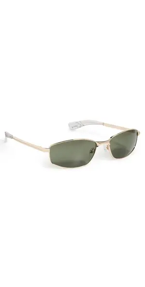 Le Specs Star Beam Rectangle Sunglasses - Bright Gold