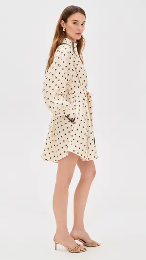 Zimmermann Dot Tuck Mini Dress