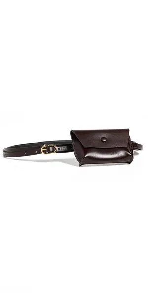 Rachel Comey Calfskin Wrap Belt With Pouch - Auburn