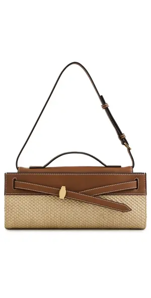 Veronica Beard Raffia Dash Clutch - Hazelwood Natural