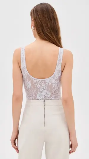 Zimmermann Lace Scoop Neck Bodysuit