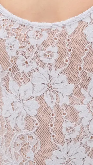 Zimmermann Lace Scoop Neck Bodysuit