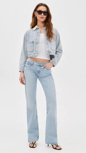 LE JEAN Cora Denim Trucker Jacket
