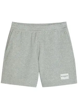 Givenchy Logo Cotton Shorts - Light Grey