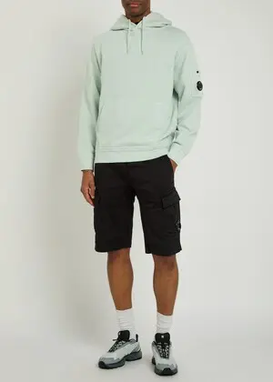 C.P. COMPANY Hooded Cotton Sweatshirt - Blue
