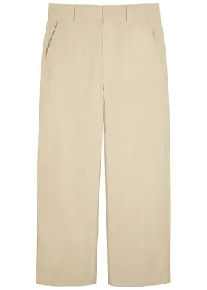 LEMAIRE Wide-leg Silk-blend Trousers - Off White