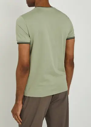 Fred Perry Embroidered Logo Cotton T-shirt - Green