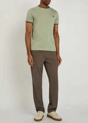 Fred Perry Embroidered Logo Cotton T-shirt - Green