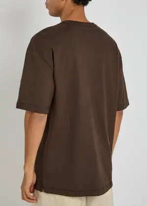 LEMAIRE Boxy Cotton And Linen-blend T-shirt - Brown
