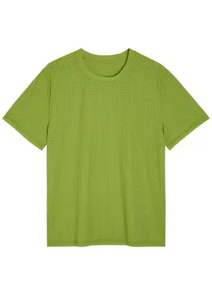 LITERARY SPORT James Perforated Running T-shirt - Green
