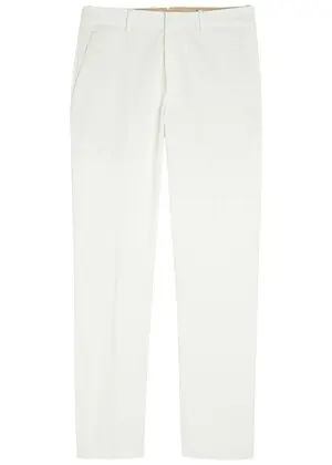 TOD'S Straight-leg Cotton Trousers - White