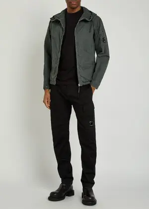 C.P. COMPANY Straight-leg Stretch-cotton Cargo Trousers - Black