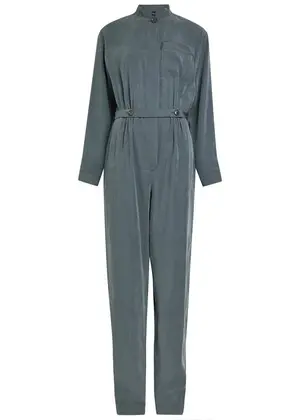Emporio Armani Washed Twill Jumpsuit - Navy