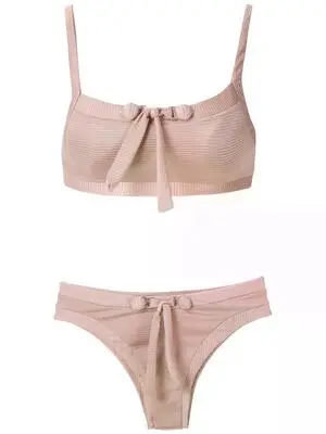AMIR SLAMA Front Tie Detail Bikini Set - Gold